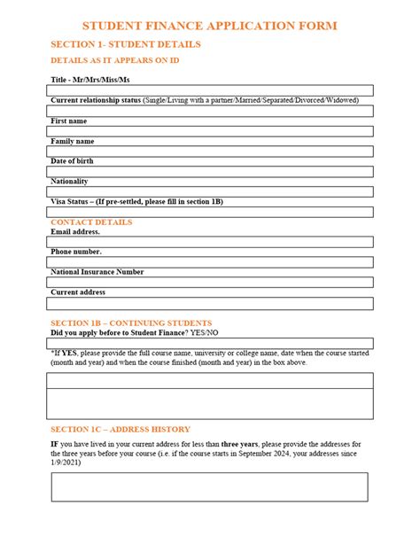Sfe Application Form Pdf