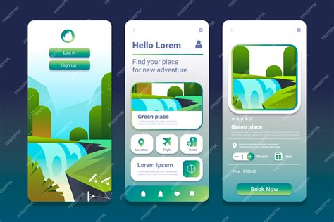 Premium Vector Gradient Mobile Ui Ux Design