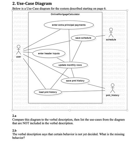 Solved 2 Use Case Diagram 2a Compare This Diagram To The