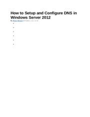 How To Setup And Configure DNS In Windows Server 2012 How To Setup And Configure DNS In