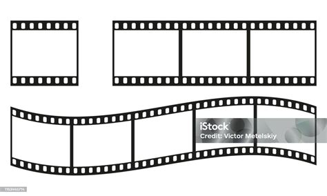 필름 스트립 프레임 또는 테두리 세트 사진 영화 또는 영화 네거티브 벡터 일러스트입니다 카메라 필름에 대한 스톡 벡터 아트 및 기타 이미지 Istock