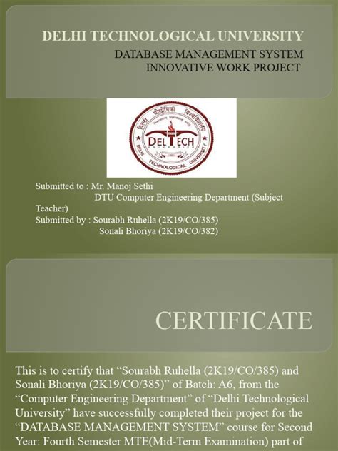 Dbms Project Final Pdf Databases Information Technology