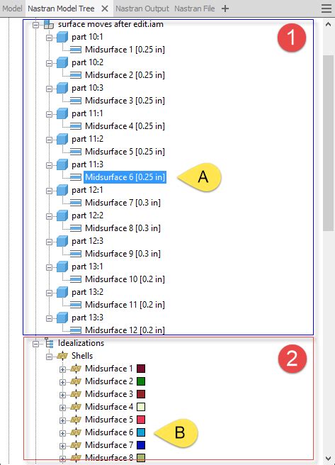 Mid Offset Surfaces Move To An Unspecified Location In Inventor Nastran