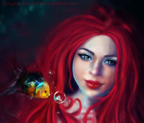 Ariel And Flounder By Magicnaanavi On Deviantart