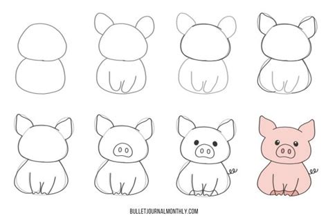How To Draw A Pig Step By Step