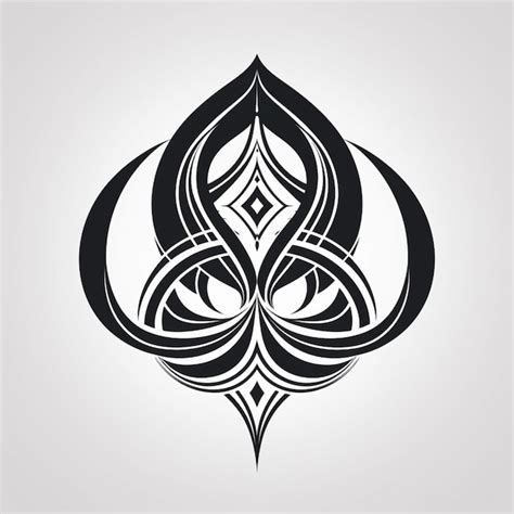 Premium Ai Image A Black And White Image Of A Stylized Design With A Stylized Shape Generative Ai