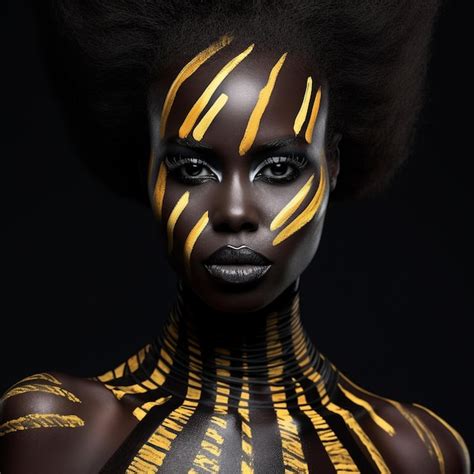 Artistic Expressions Celebrating Diversity And Beauty Through Makeup And Portraits Premium Ai