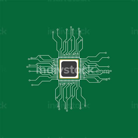 Circuit Processor Symbol And Icon Vector Indivstock
