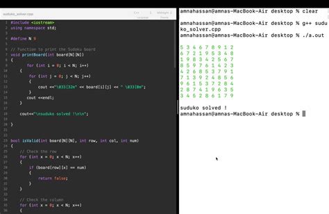 Amna Hassan On Linkedin Codealpha Internship Programming Cplusplus Sudokusolver Algorithm