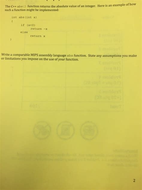 Solved Here Is An Example Of How The C Abs Function