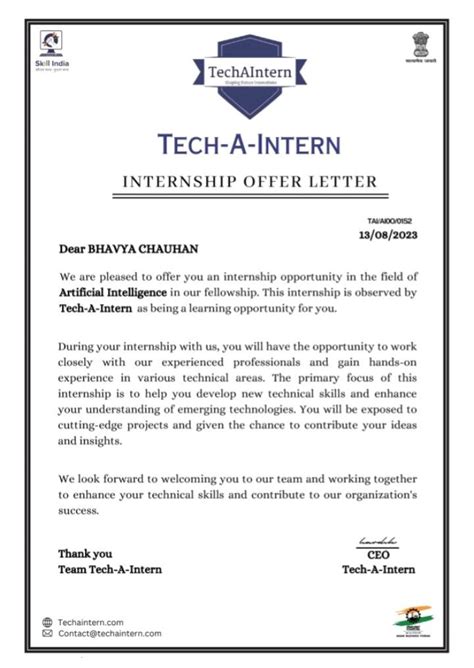 Bhavya Chauhan On Linkedin Techaintern Techainternship