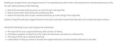Solved Modify Your Program From Learning Journal Unit 7 To Chegg