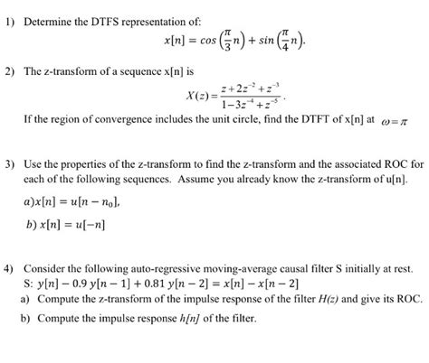 solved determine the dtfs representation of x[n]