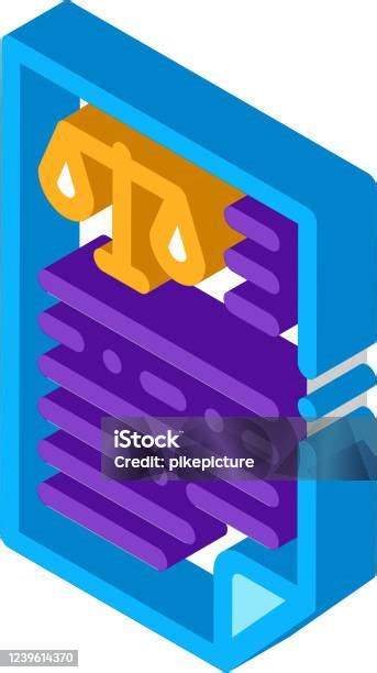 사법 문서 법과 판단 아이소메트릭 아이콘 벡터 일러스트 경매에 대한 스톡 벡터 아트 및 기타 이미지 경매 계약서 고소 Istock