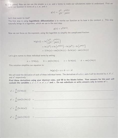 Solved Roblem Guided Derivative Calculation Points Chegg