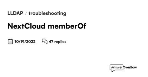 Nextcloud Memberof Lldap
