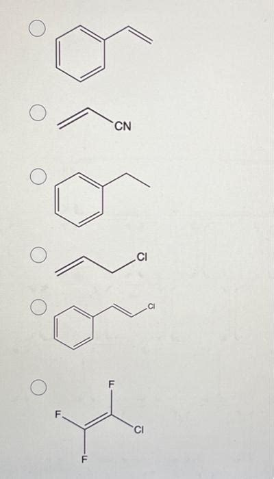 Solved Select The Monomer Used To Create The Following