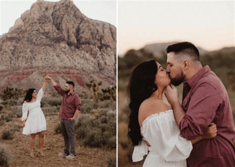 Red Rock Engagement Photos Las Vegas Desert Photoshoot — Las Vegas