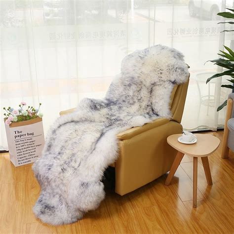 Altlue Real Genuine Sheepskin Rug Natural Sheepskin Throw