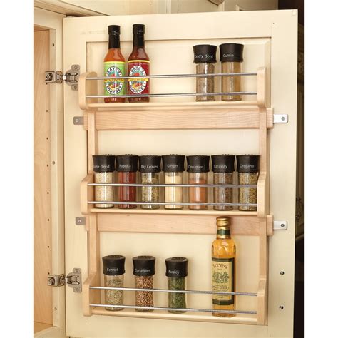 Shop Rev A Shelf Wood In Cabinet Spice Rack At Lowes Com