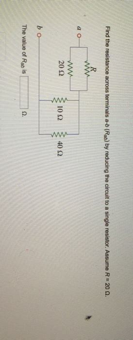 Solved Find The Resistance Across Terminals A B Rab By