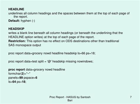 Ppt Proc Report A Step By Step Introduction To Proc Report And