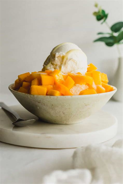 Mango Shaved Ice Mango Bingsu Sift And Simmer