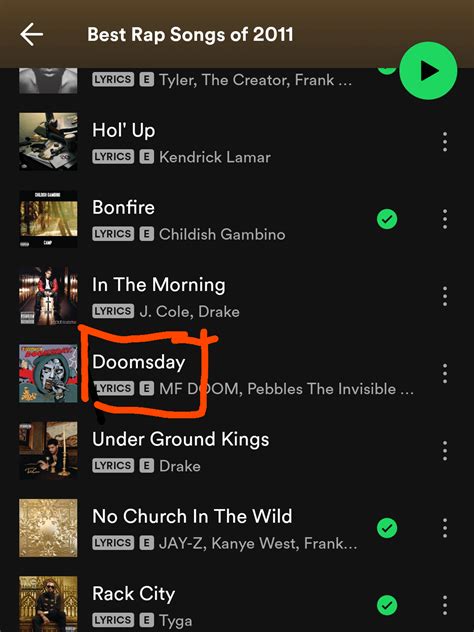 Why Spotify Add Doomsday On Best Rap Songs 2011 Playlist 😭😭😭 R Mfdoom