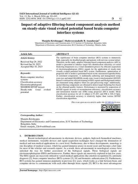 impact of adaptive filtering based component analysis method on steady