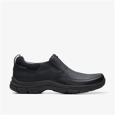 Mens Walpath Step Black Leather Loafers Clarks
