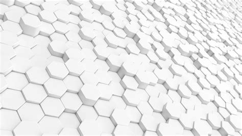Premium Photo 3d White Hex Technology Background