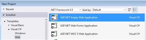 Tech Junkie Sandbox ASP NET Create An Empty Web Application Project