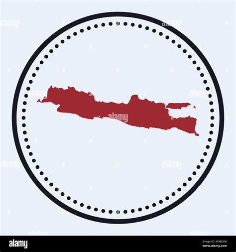 Java Round Stamp Round Logo With Island Map And Title Stylish Minimal Java Badge With Map