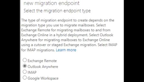 How To Create Migration Endpoint In Office 365