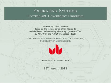 Concurrent Processes Operating Systems Study Notes Operating