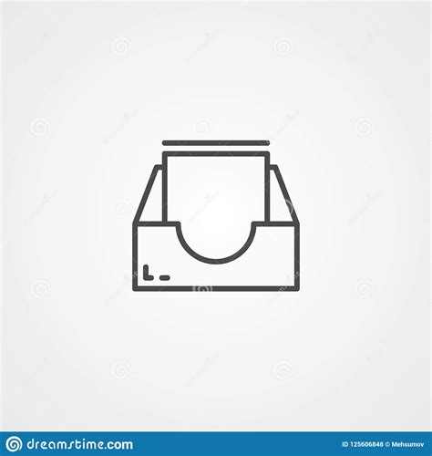 Inbox Vector Icon Sign Symbol Stock Vector Illustration Of Chat Clip 125606848
