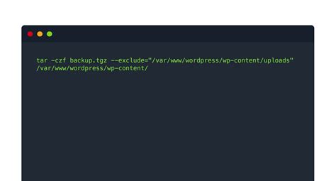 Linux Tar Zip Exclude Directory Hash Interactive