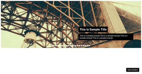 image carousel using reactjs codesandbox