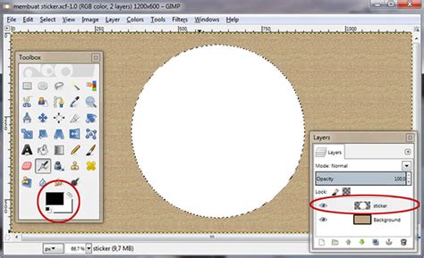 PhotoEffect Creating Sticker With GIMP