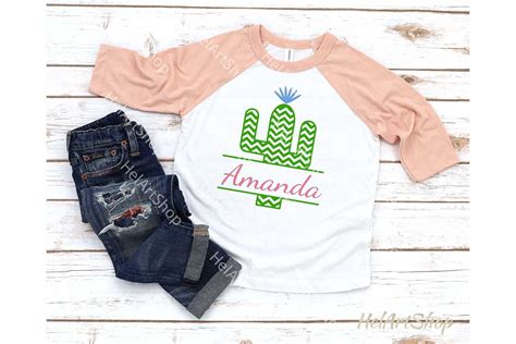 Cactus Monogram Svg Split Monogram Svg Cactus Svg Cut File 559692 Cut Files Design Bundles