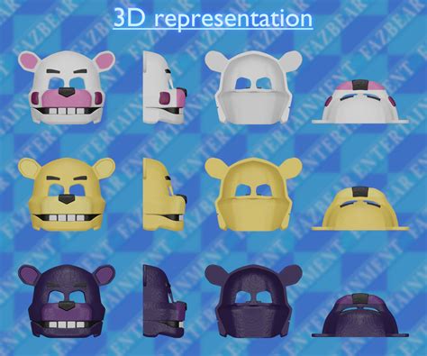 Freddy Fazbear Mask Fnaf Hw Etsy