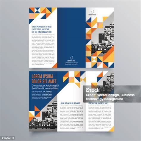브로셔 디자인 브로셔 템플릿 창조적인 삼중 트렌드 브로셔 3단 브로슈어에 대한 스톡 벡터 아트 및 기타 이미지 3단 브로슈어 개념 개념과 주제 Istock
