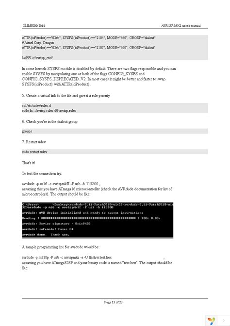 Avr Isp Mk2 Datasheet Pdf Download 10 23 Page Olimex