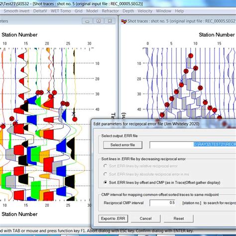 Check Reciprocal Picking Errors In Traceoffset Gather Left Browse Download Scientific