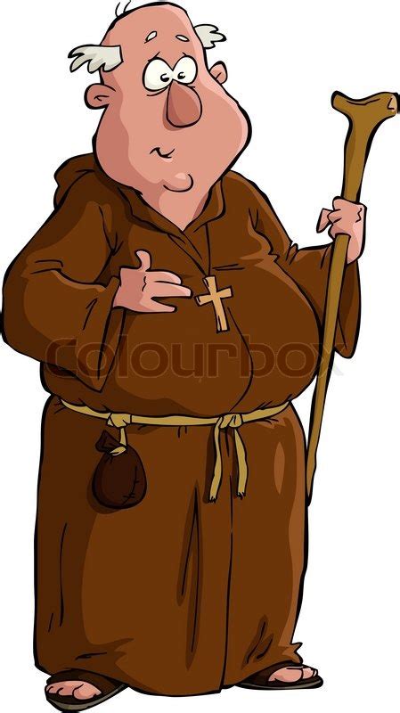 Cartoon Monk Stock Vector Colourbox