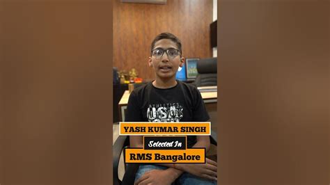 Yash Kumar Singh Qualified In Rms Bangalore Sukhoi Academy Results