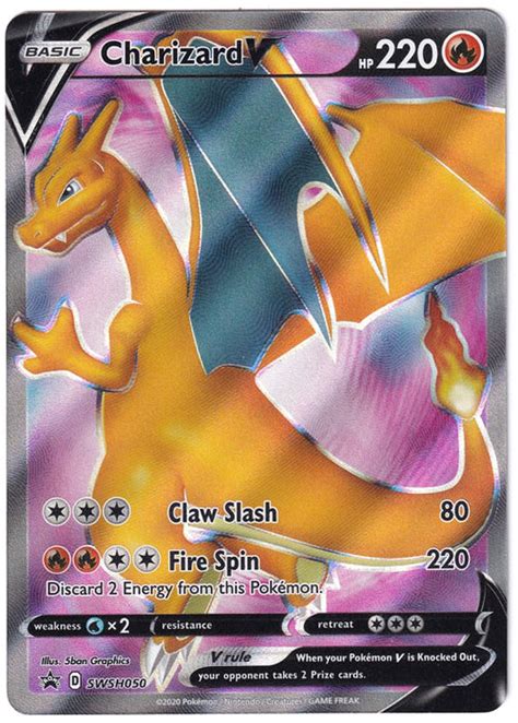 Charizard V Swsh050 Full Art English Promo Card Pokemon Champions Pat
