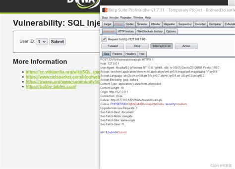 Dvwa Sql注入mediumdvwa的注入medium Csdn博客