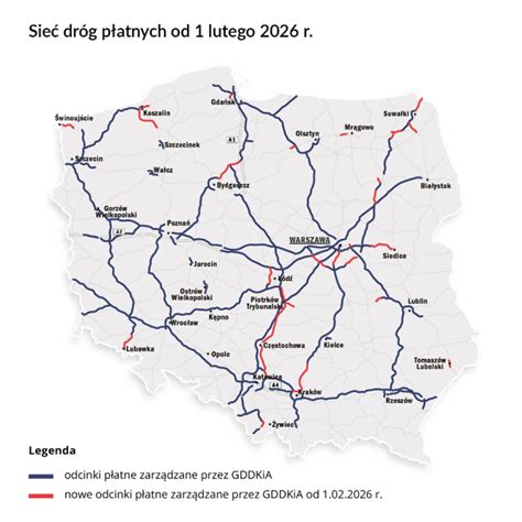 Od 1 Lutego 2026 R 645 Km Nowych Odcinków Płatnych Dróg W Polsce I