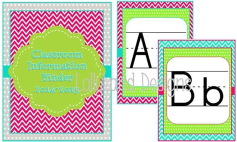 Classroom Information Binders With Abc And B
